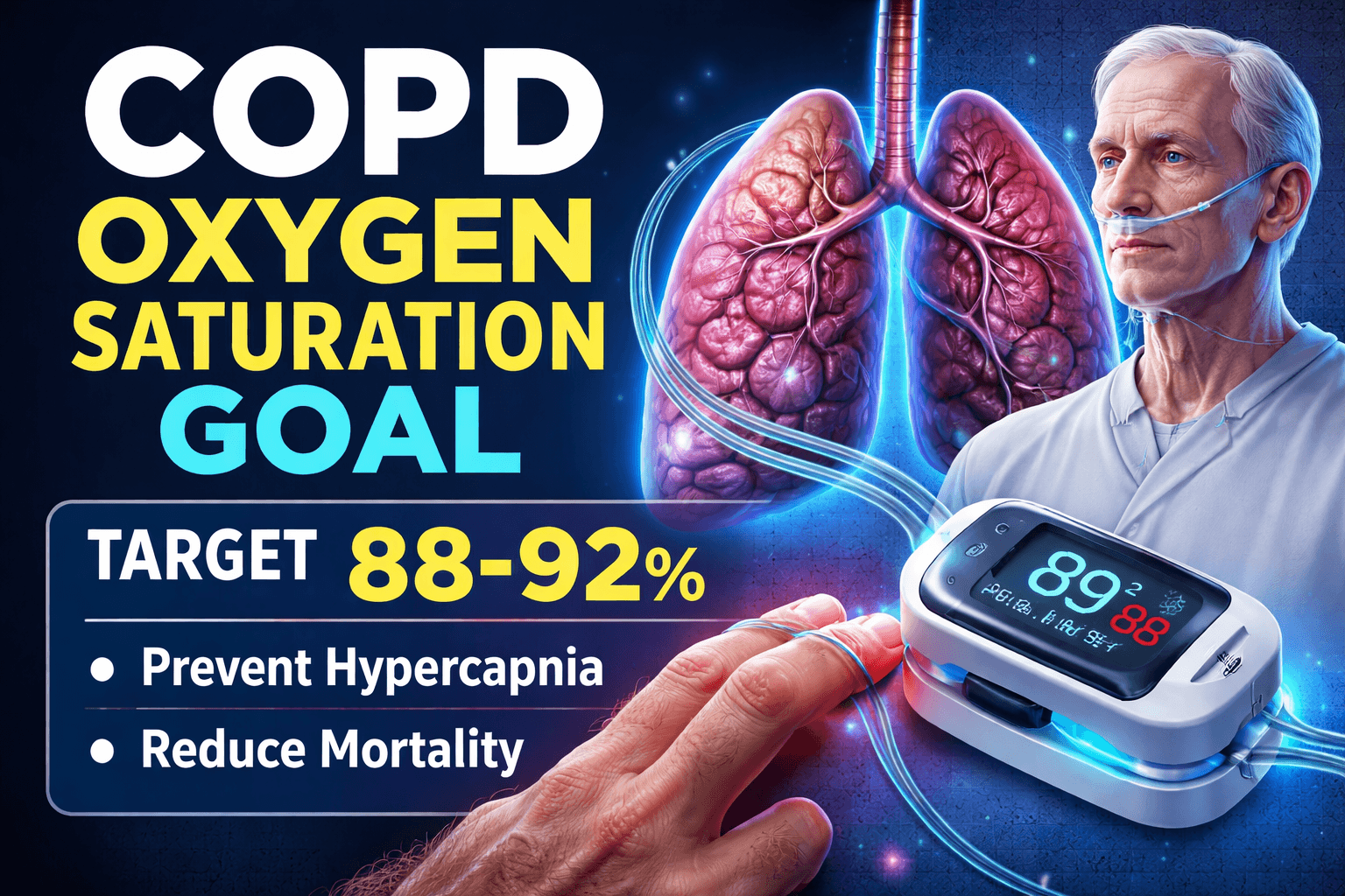 COPD Oxygen Saturation Goal: Why 88–92% Matters | PulmTools